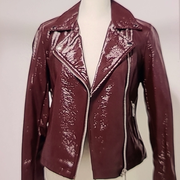 Bar III | Jackets & Coats | Bar Iii Motto Jacket Faux Leather Glossy ...